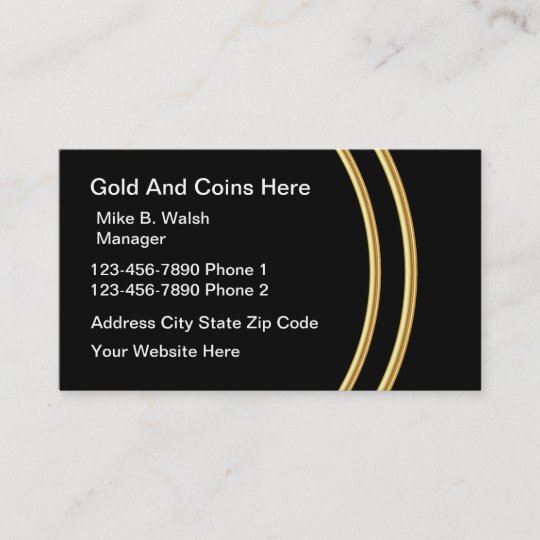 Gold And Coins Investment Business Cards | Zazzle.com