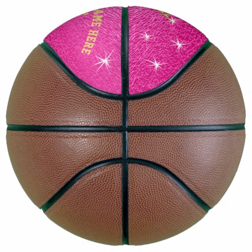 Gold and Hot Pink Basketball Princess Personalized | Zazzle