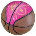 Gold and Hot Pink Basketball Princess Personalized | Zazzle