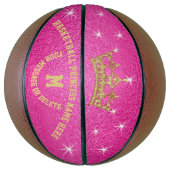 Gold and Hot Pink Basketball Princess Personalized | Zazzle