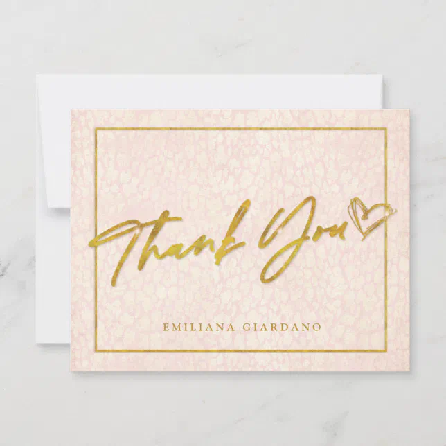 Gold and Pink Sweet 16 Thank You Card | Zazzle