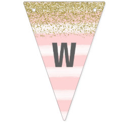 Gold and Pink Welcome Baby Banner | Zazzle