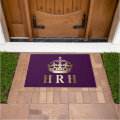 Gold And Purple HRH Royal Crown Doormat | Zazzle