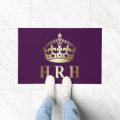 Gold And Purple HRH Royal Crown Doormat | Zazzle