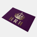 Gold And Purple HRH Royal Crown Doormat | Zazzle