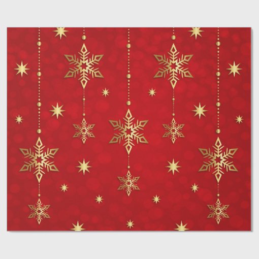 Gold and Red Christmas Wrapping Paper Roll | Zazzle