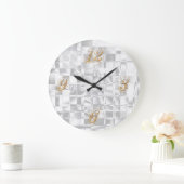 Gold and Silver Bling Wall Clock | Zazzle