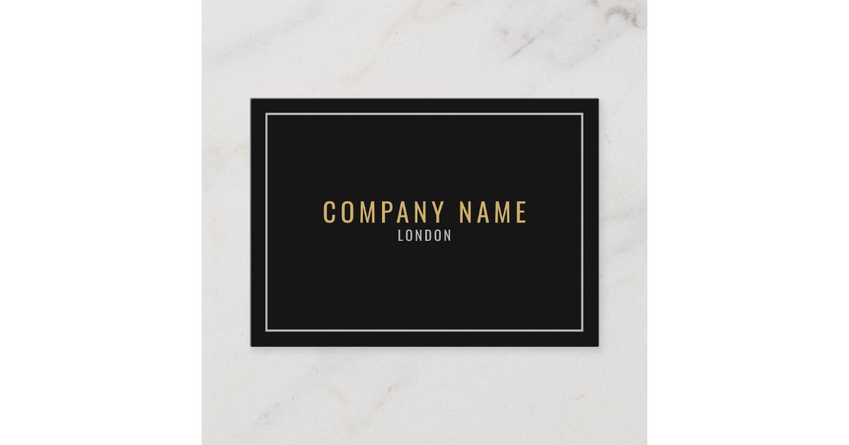 Gold and silver bold text business card | Zazzle