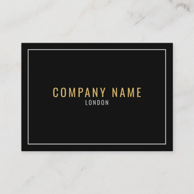 Gold and silver bold text business card | Zazzle