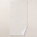 Gold and White Art Deco Fish Scale Pattern Bath Towel Set | Zazzle