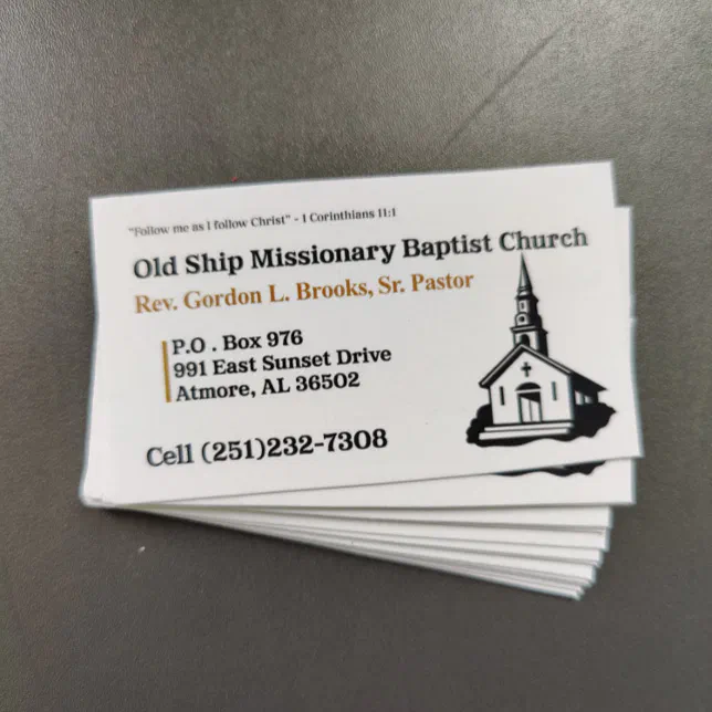 Gold and White Church Pastor Business Card | Zazzle