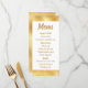Gold And White Elegant Menu Glam Wedding Party | Zazzle