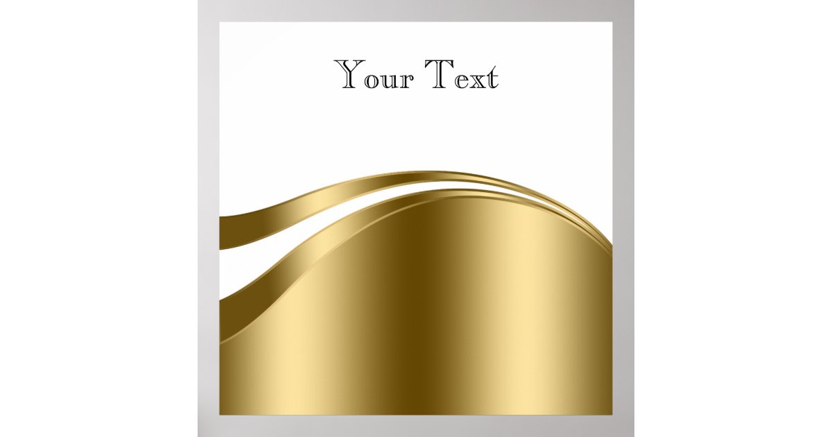 Gold and white lines poster | Zazzle