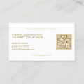 Gold and White Simple Cross Business Card | Zazzle