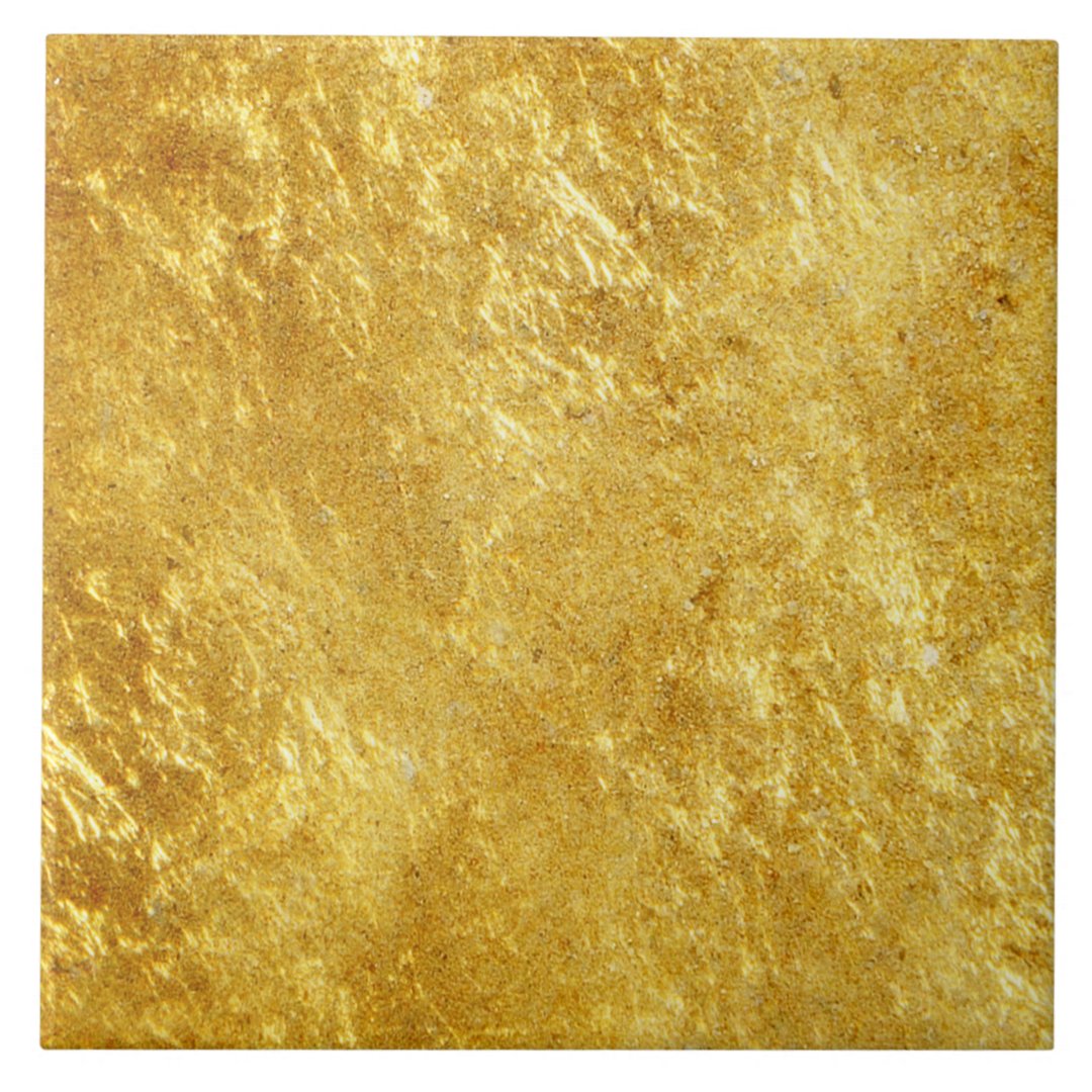 Gold and yellow plated marble pattern ceramic tile | Zazzle