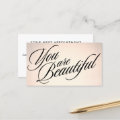 Gold Appointment Reminder - You are Beautiful | Zazzle