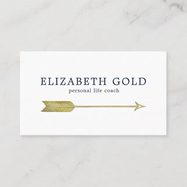 Gold Arrow Business Card | Zazzle