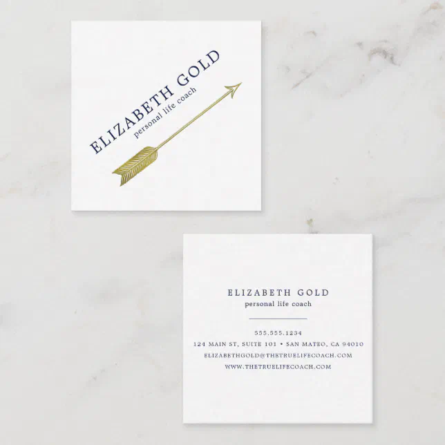 Gold Arrow Business Card | Zazzle