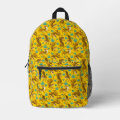 Gold Asian Tiger Pattern Printed Backpack | Zazzle
