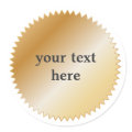 Gold Award Sticker - Customizable | Zazzle
