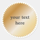 Gold Medal Classic Round Sticker | Zazzle.com