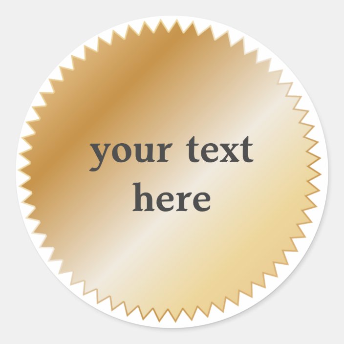 Gold Award Sticker - Customizable | Zazzle.com
