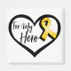 Gold Awareness Ribbon For My Hero Magnet | Zazzle