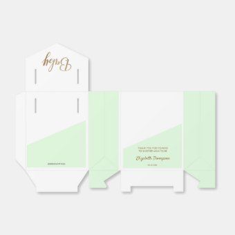 Gold Baby Green Personalized Baby Shower Favor Box | Zazzle
