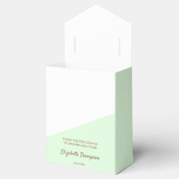 Gold Baby Green Personalized Baby Shower Favor Box | Zazzle
