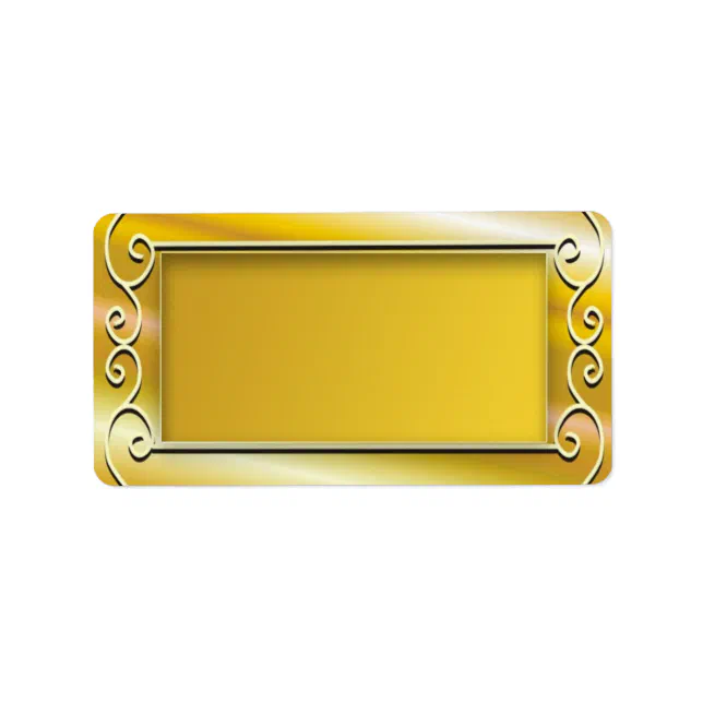 Gold Background Blank Address Labels | Zazzle