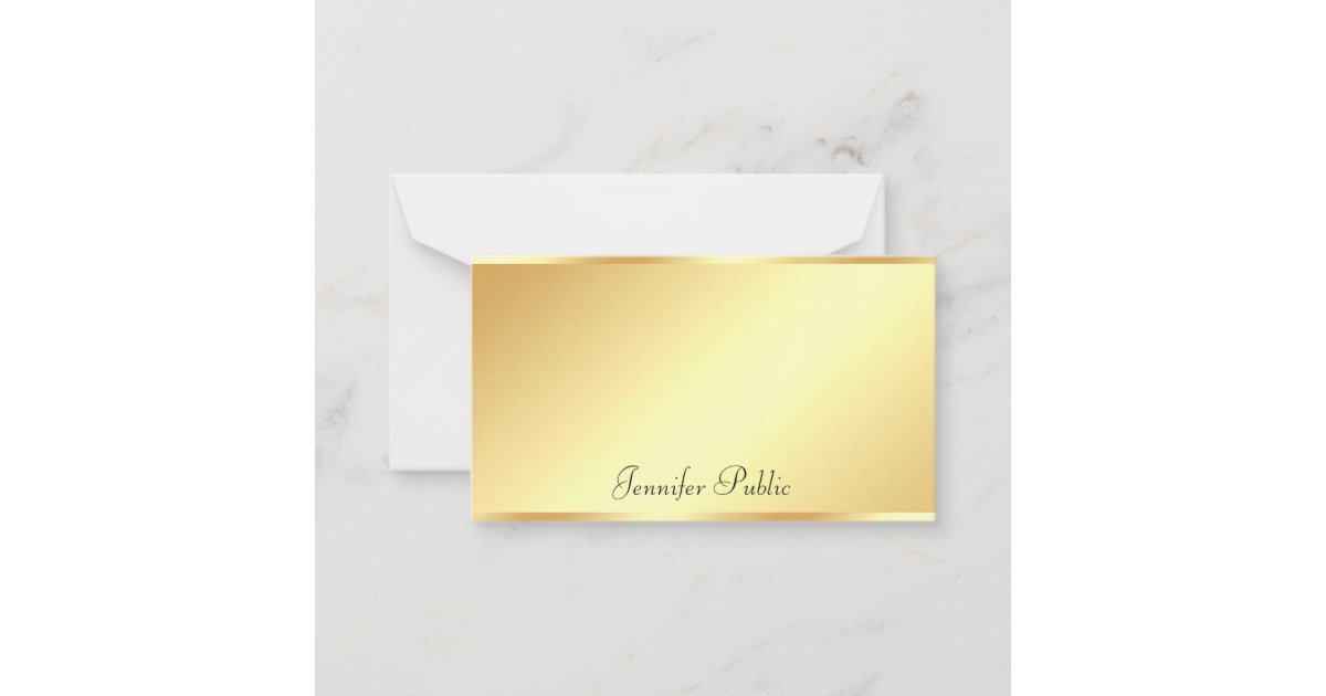 Gold Background Handwritten Script Text Template | Zazzle
