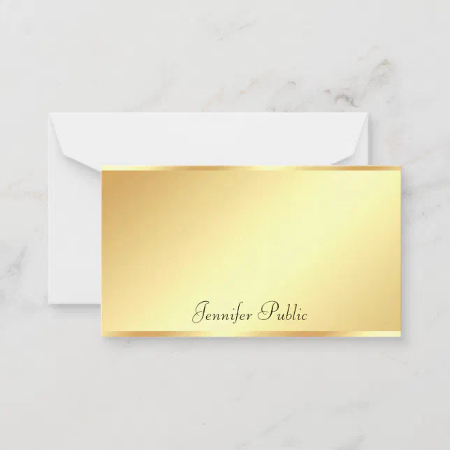 Gold Background Handwritten Script Text Template | Zazzle