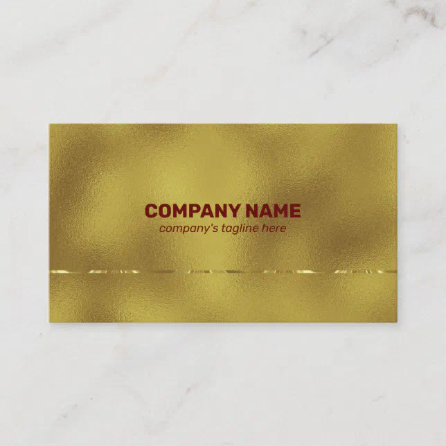 Gold background shiny metallic accent business card | Zazzle