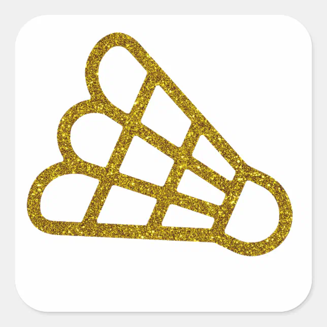 Gold Badminton Sticker | Zazzle