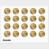 Gold Baking Utensils Thank You Classic Round Sticker | Zazzle