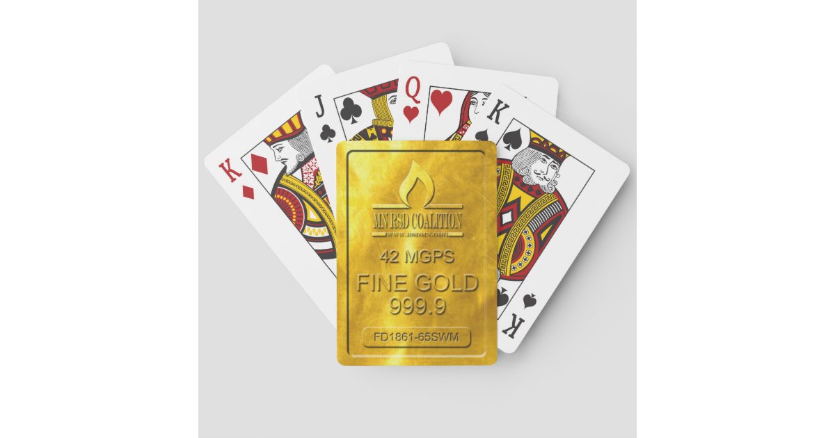 Gold Bar Playing Cards | Zazzle