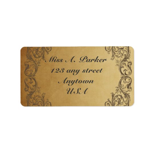 Gold Baroque ornate Elegant Address labels | Zazzle.com
