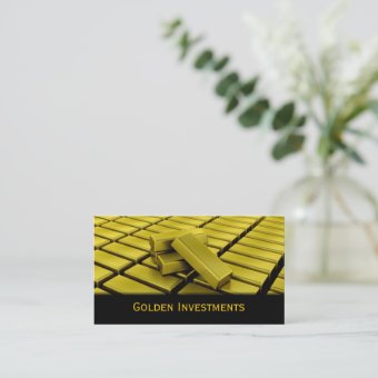 Gold Bars Business Card | Zazzle