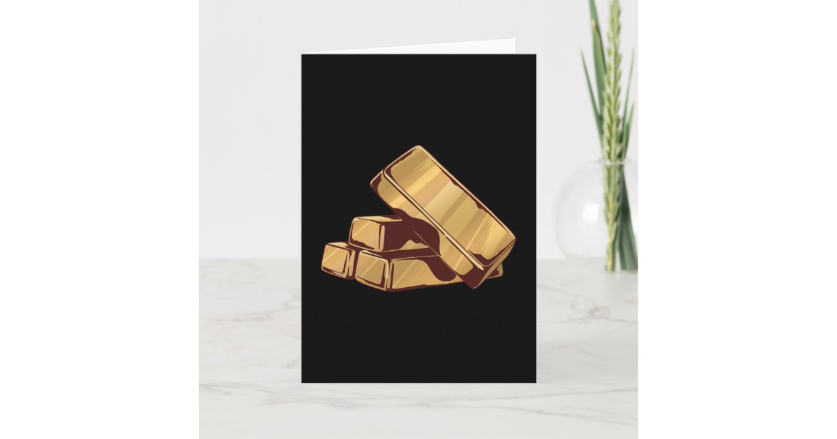 Gold bars card | Zazzle