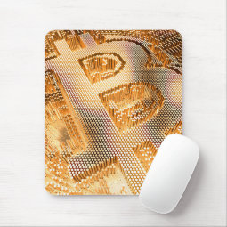 Gold Bitcoin Digital Cryptocurrency BTC Logo Mouse Pad | Zazzle