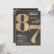 Gold Black 87th Birthday Invitation | Zazzle