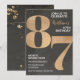 Gold Black 87th Birthday Invitation | Zazzle