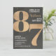 Gold Black 87th Birthday Invitation | Zazzle