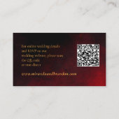 Gold Black and Red QR Code Wedding Enclosure Card | Zazzle