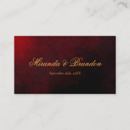 Gold Black and Red QR Code Wedding Enclosure Card | Zazzle