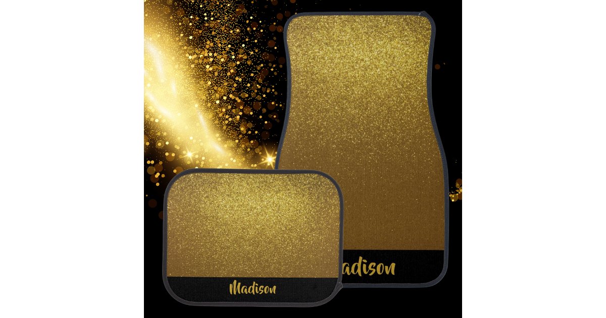 Gold Black Car Floor Mat | Zazzle
