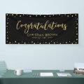 Gold & Black | Congratulations Party, Event Banner | Zazzle