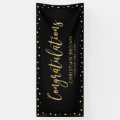 Gold & Black | Congratulations Party, Event Banner | Zazzle