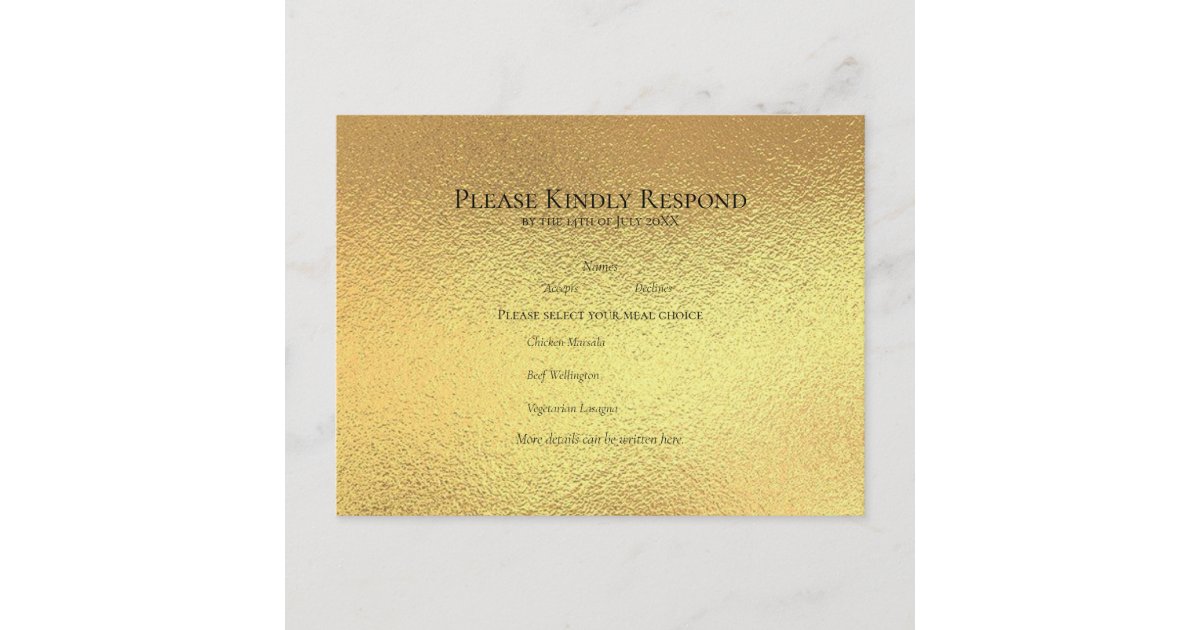 Gold Black Elegant Swirl Gothic Wedding Holiday Postcard | Zazzle