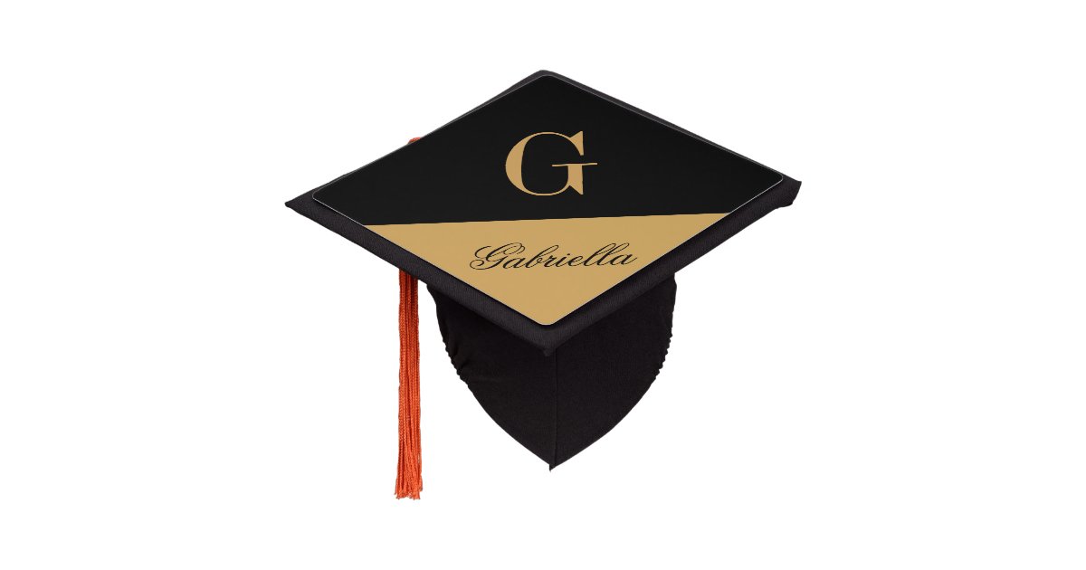 Gold Black Graduation Cap Topper | Zazzle